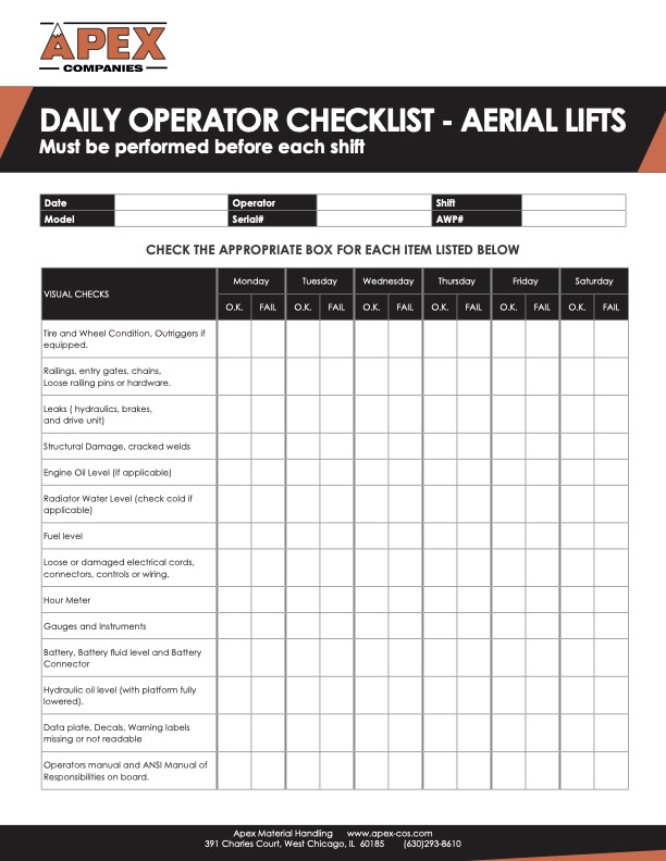 Aerial Lifts - MEWP Fall Protection Restraints & Protections